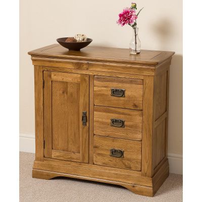 Kuba Solid Oak Media Storage Unit | Oak Furniture King